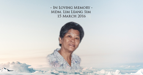Online Obituary of Lim Leang Sim - The Beautiful Memories
