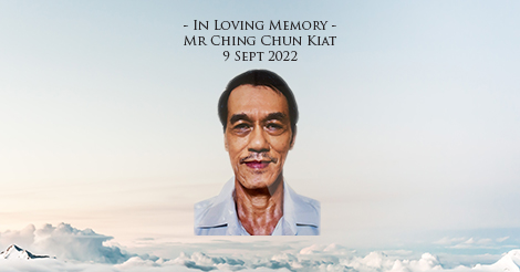Online Obituary of Mr. Ching Chun Kiat - The Beautiful Memories