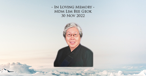 Online Obituary of Mdm. Lim Bee Geok - The Beautiful Memories