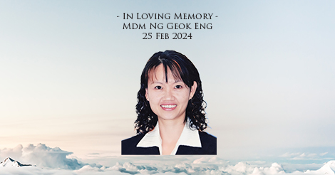 Online Obituary of Mdm. Ng Geok Eng - The Beautiful Memories