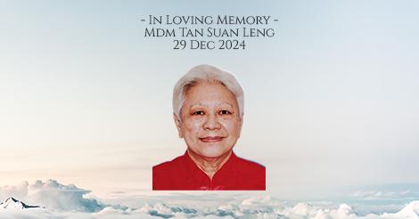 Online Obituary of Mdm. Tan Suan Leng - The Beautiful Memories